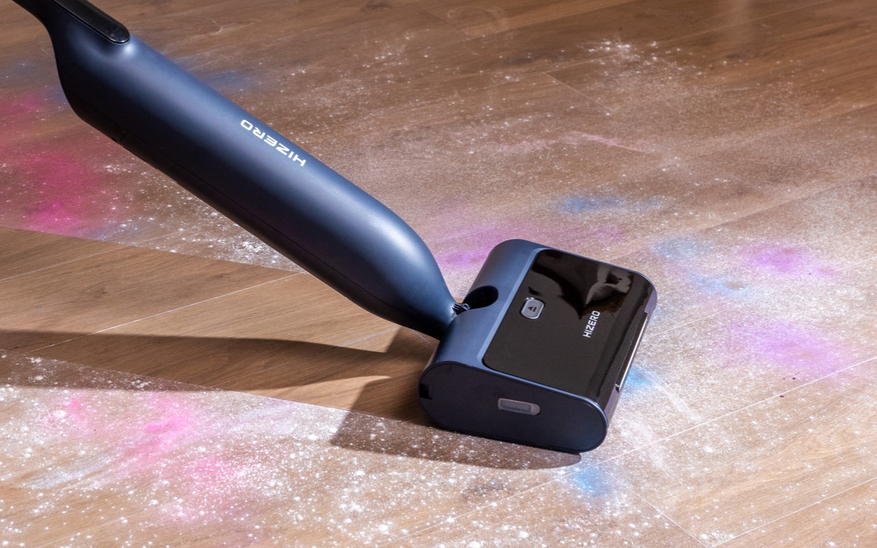 HIZERO F600 Hard Floor Cleaner | Sweep and Mop In One Motion